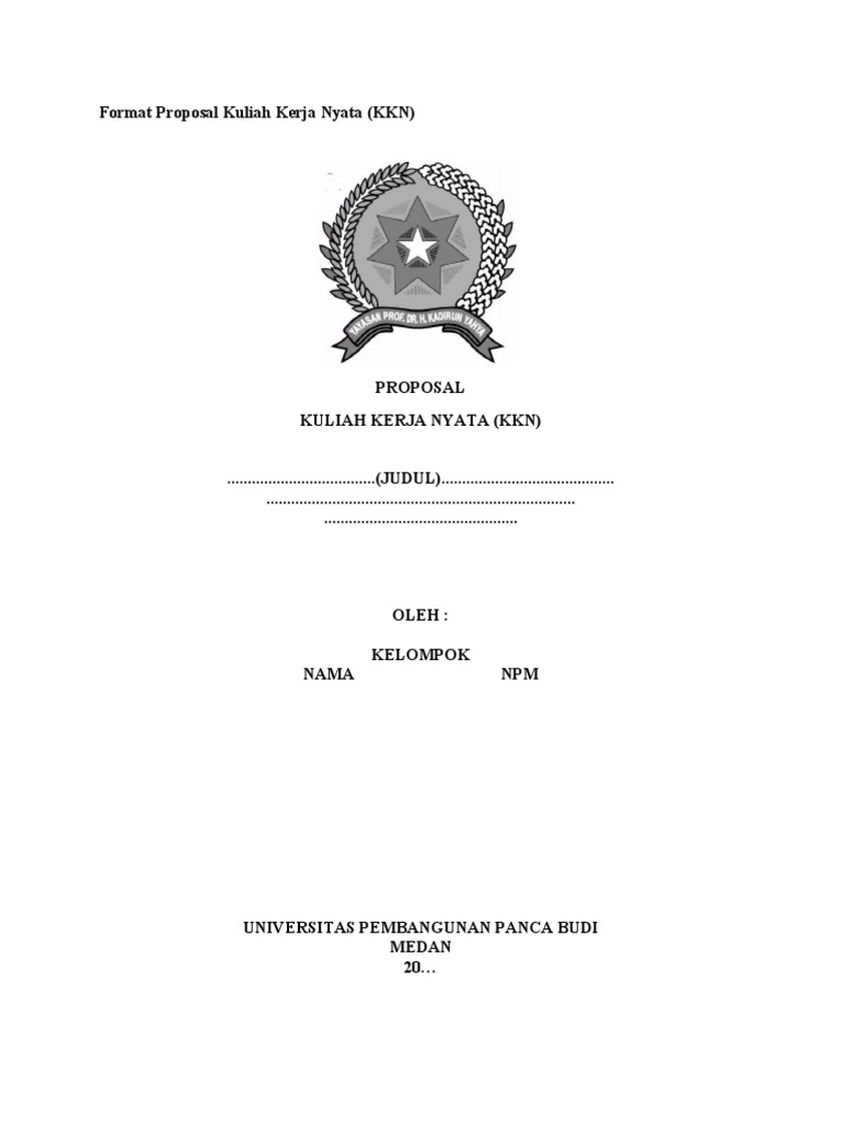 Format Proposal KKN | PDF
