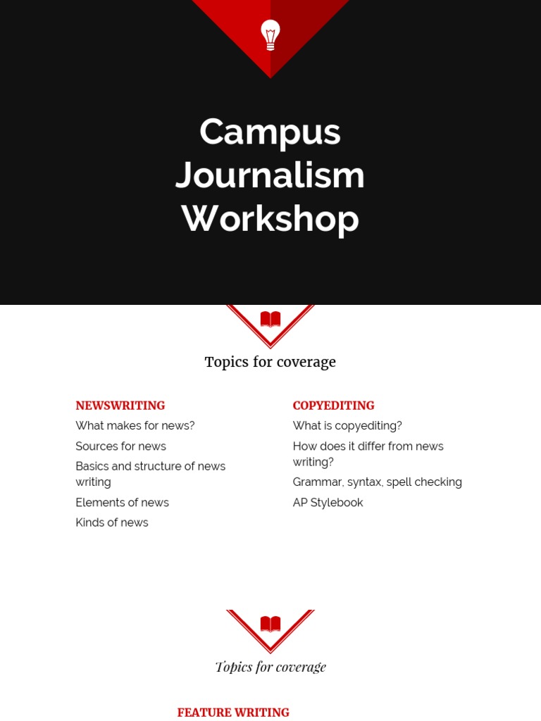 Campus Journalism Workshop | PDF | News | Verb
