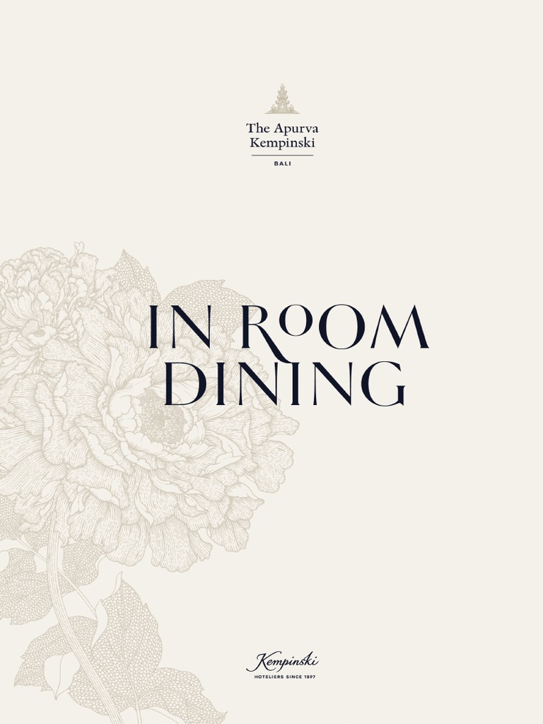 In Room Dining Menu | PDF