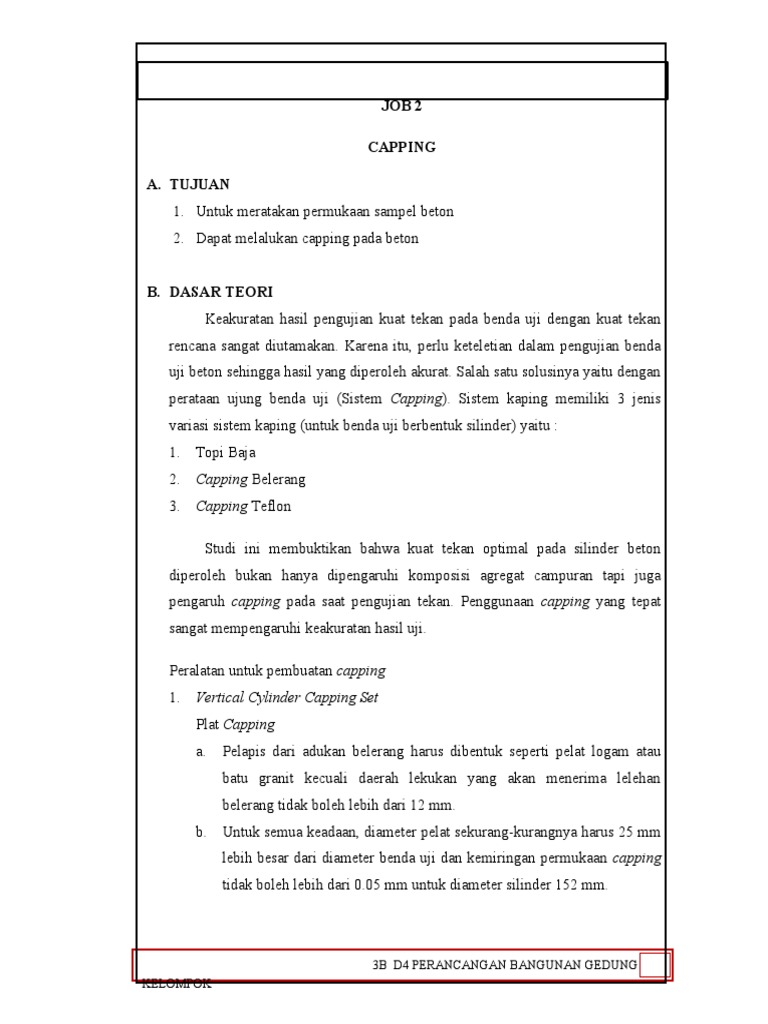 Job 2 Capping | PDF