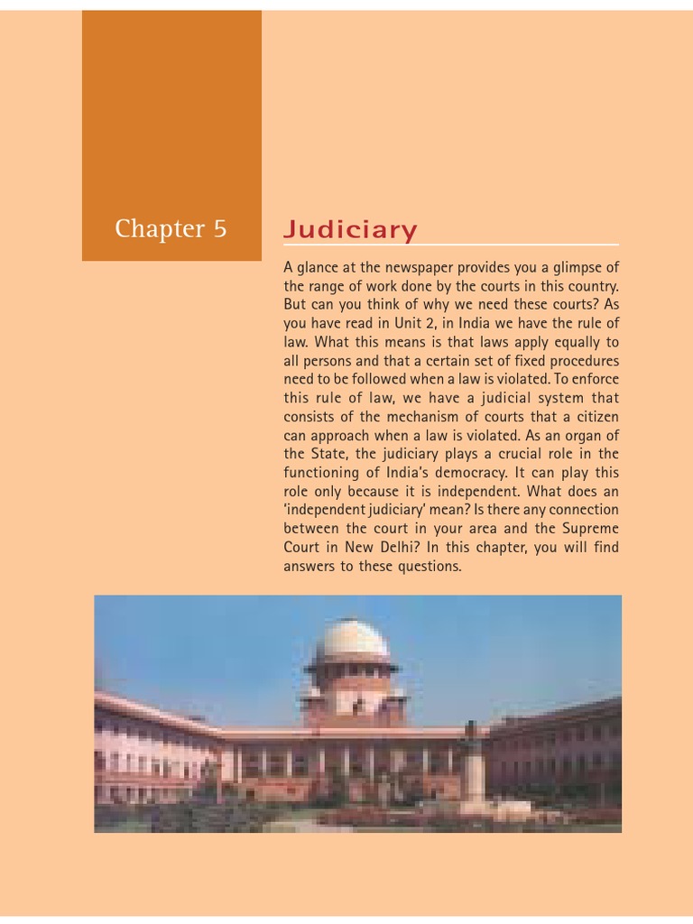 NCERT Class 8 Civics Judiciary | PDF | Judiciaries | Supreme Court Of India