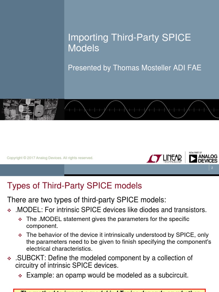 Ltspice Importing Third Party Models | PDF | Spice | Computer Science