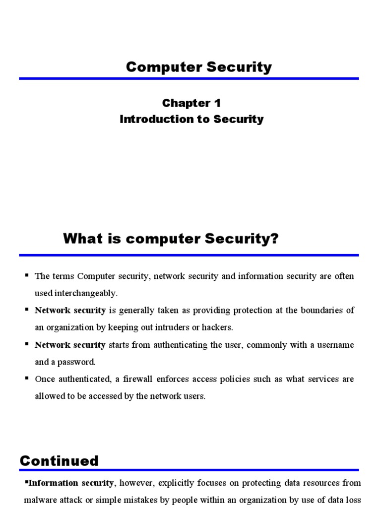 Computer Security | PDF | Information Security | Threat (Computer)