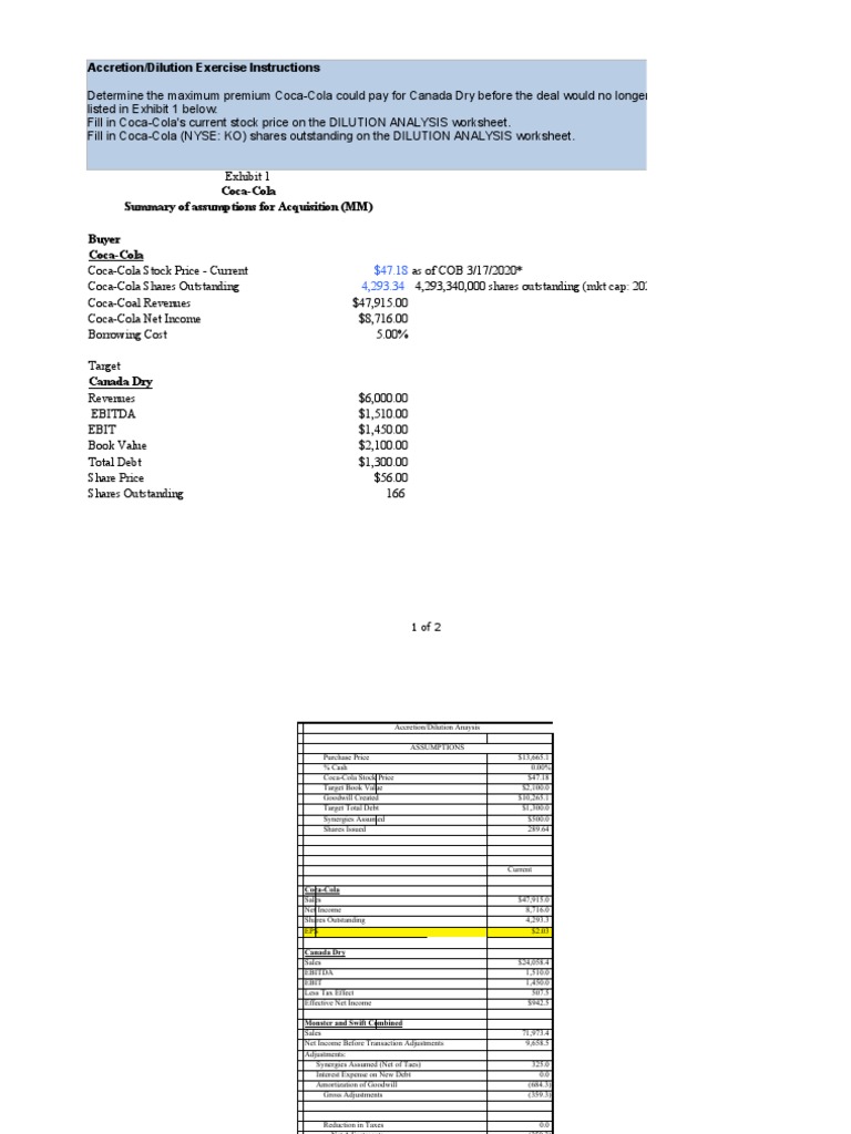 Accretion Dilution DiMarco Stephen | PDF