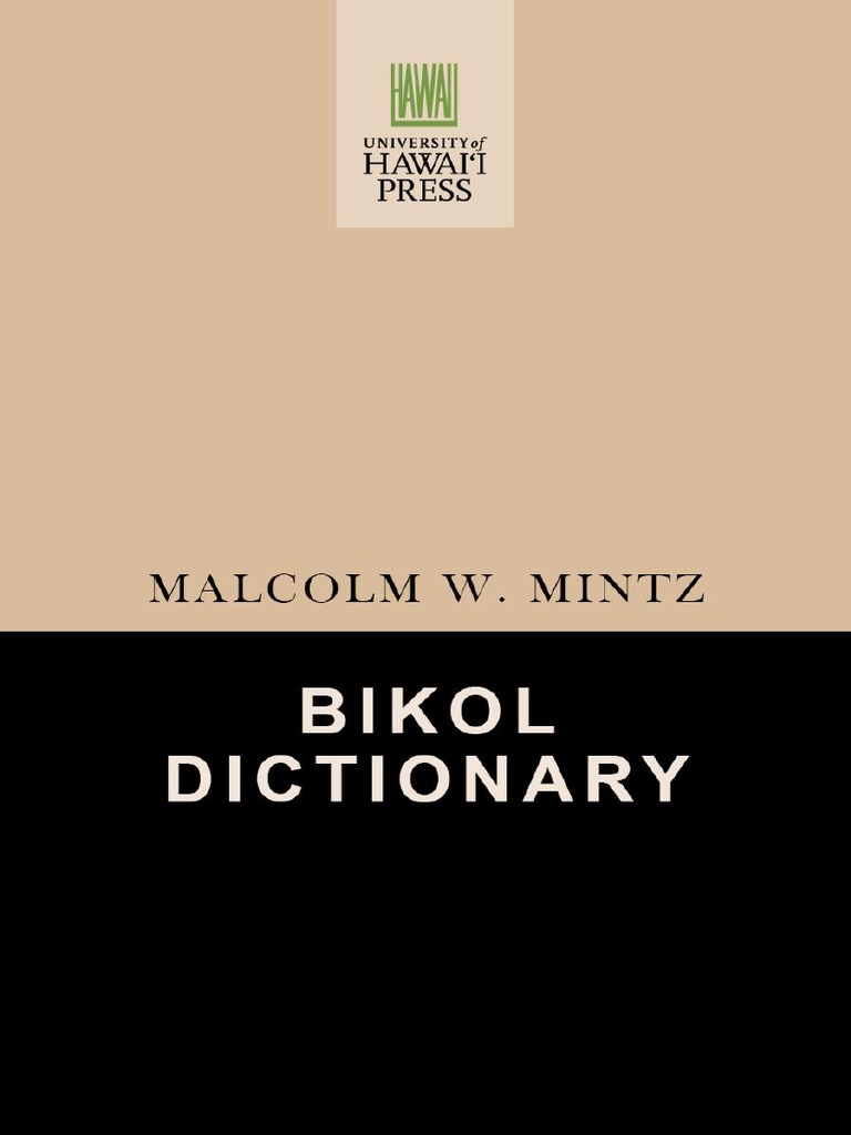 Bikol Dictionary | PDF | English Language | Vowel