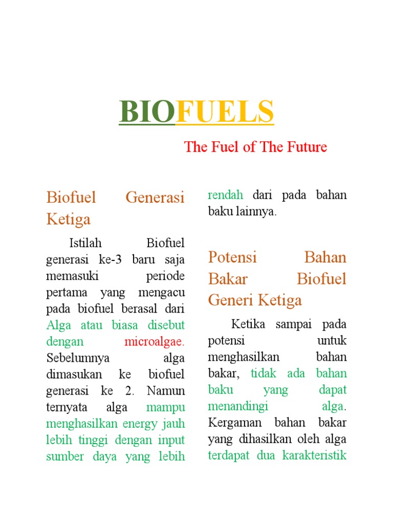 BIOFUELS Gen.3 | PDF