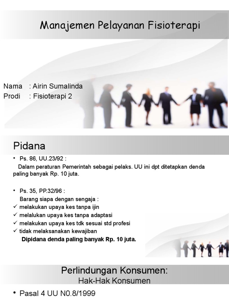 Manajemen Pelayanan Fisioterapi | PDF