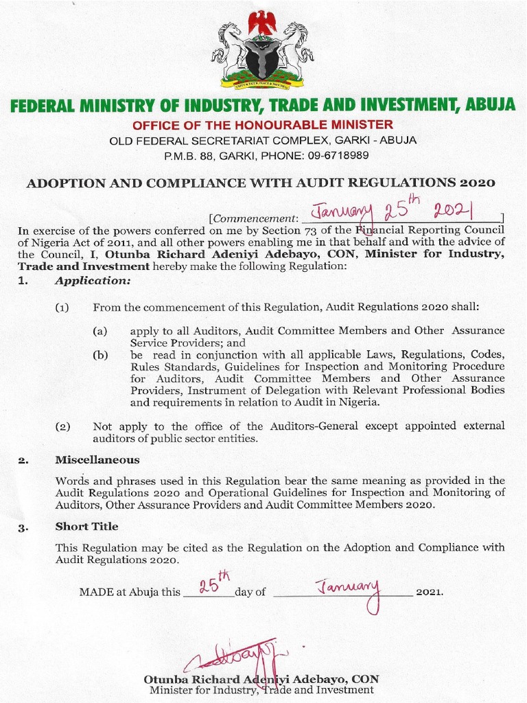 Audit Regulations 2020 | PDF | Financial Audit | Audit