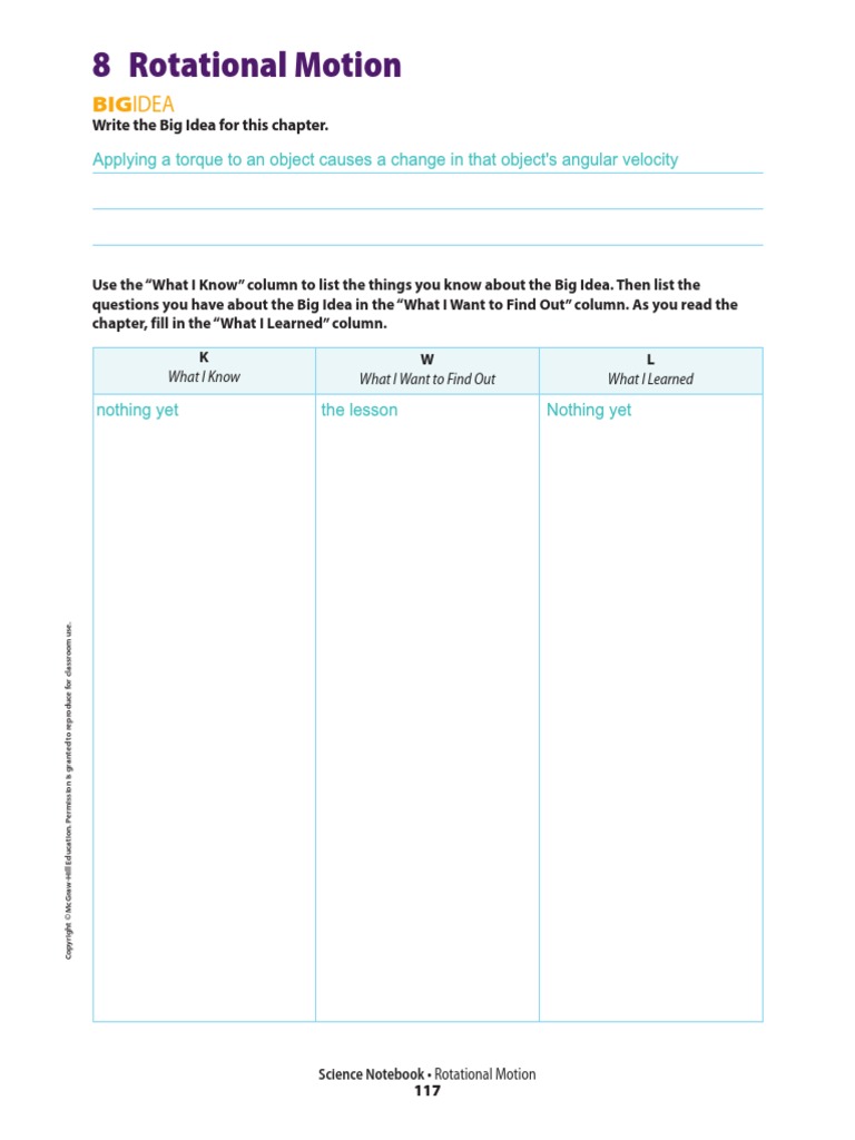 HMWK 8.1 Describing Rotational Motion | PDF | Rotation Around A Fixed ...