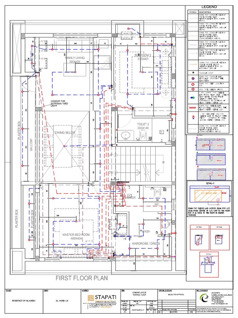 Terrace Floor Conduit Layout | PDF