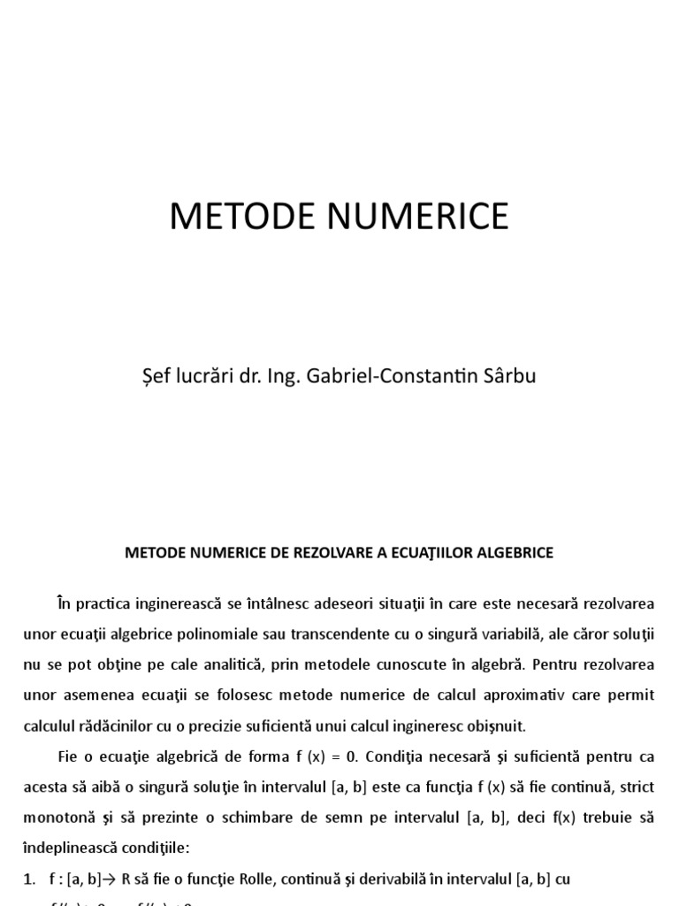 Metode Numerice | PDF