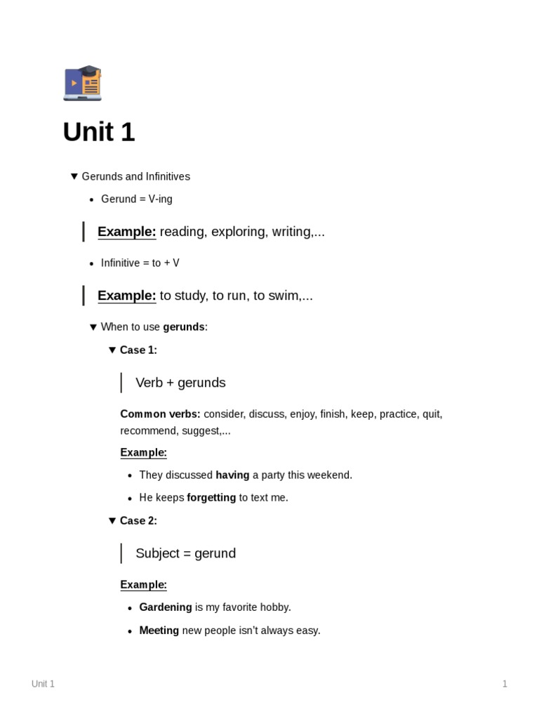 Unit 1: Example: Reading, Exploring, Writing,.. | PDF | Verb | Syntax