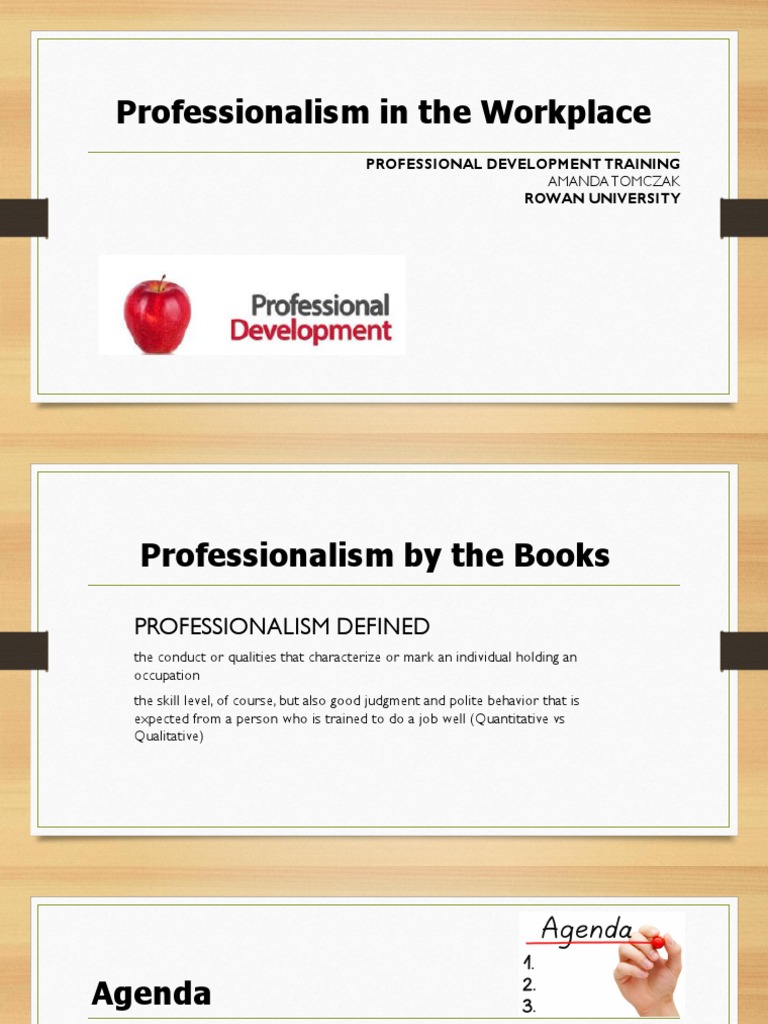 Professionalism in The Workplace: Professional Development Training ...