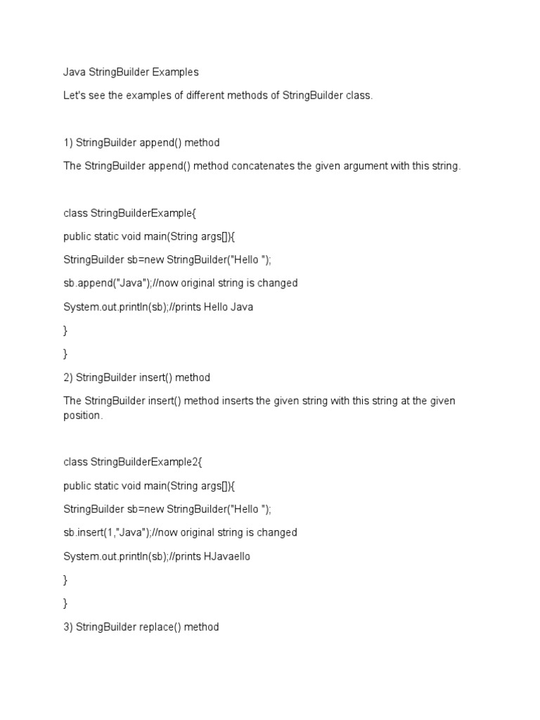 Module6-String Builder Class | PDF | String (Computer Science) | Java ...