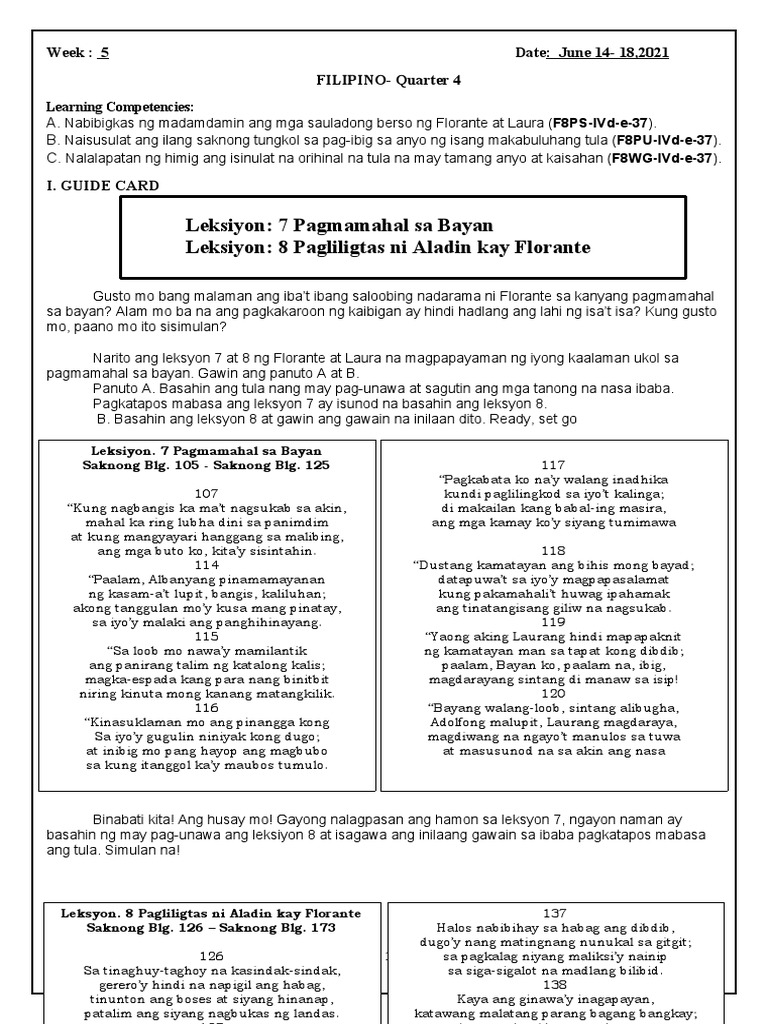 q4 Mod5 FILIPINO-8-q4 | PDF