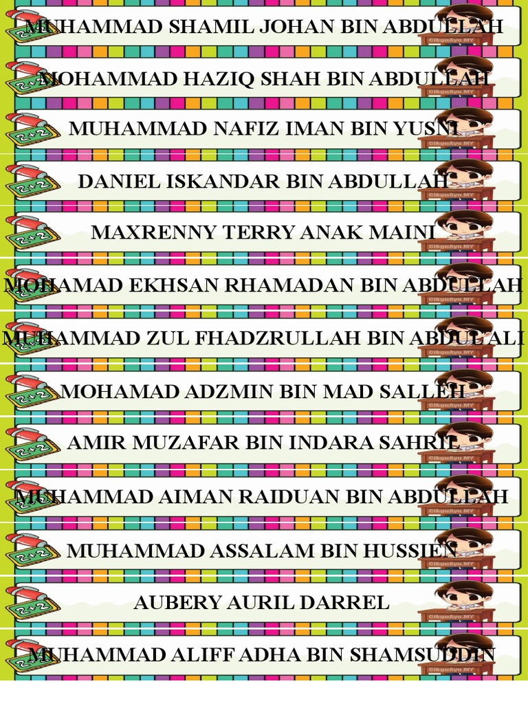 Label Nama Murid | PDF