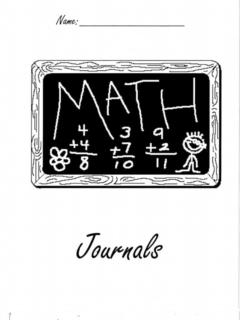 Math Journal Template | PDF
