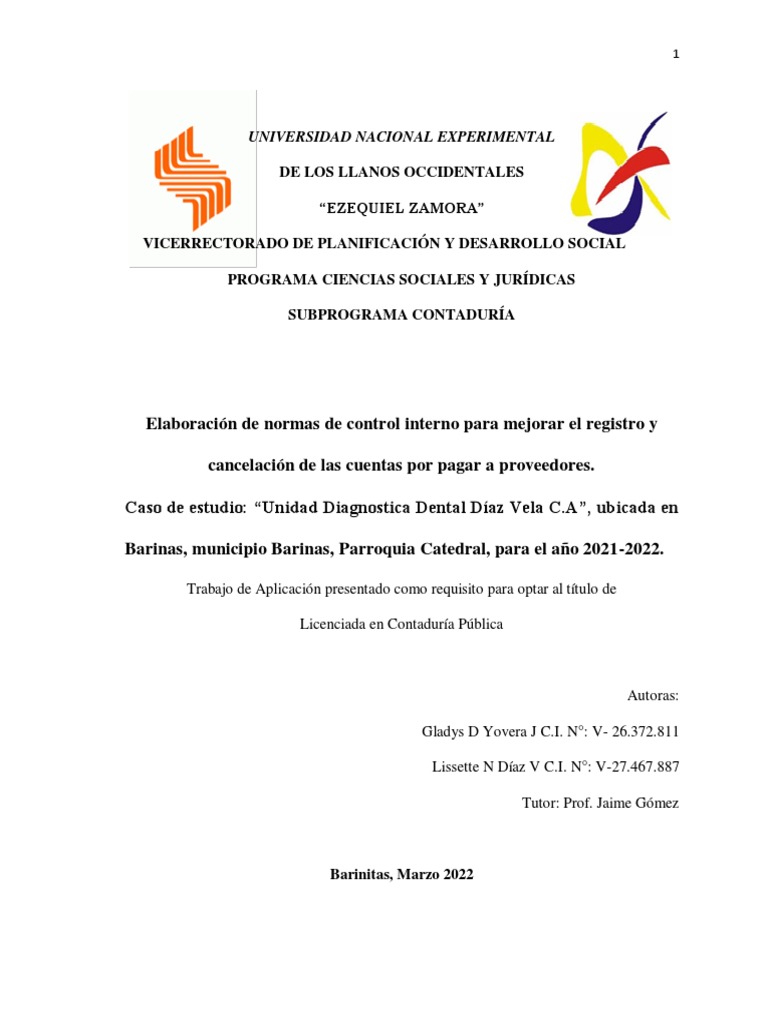 Tesis Unellez Gladys y Lissette | PDF | Business | Contabilidad Tesis Unellez Gladys y Lissette | PDF | Business | Contabilidad