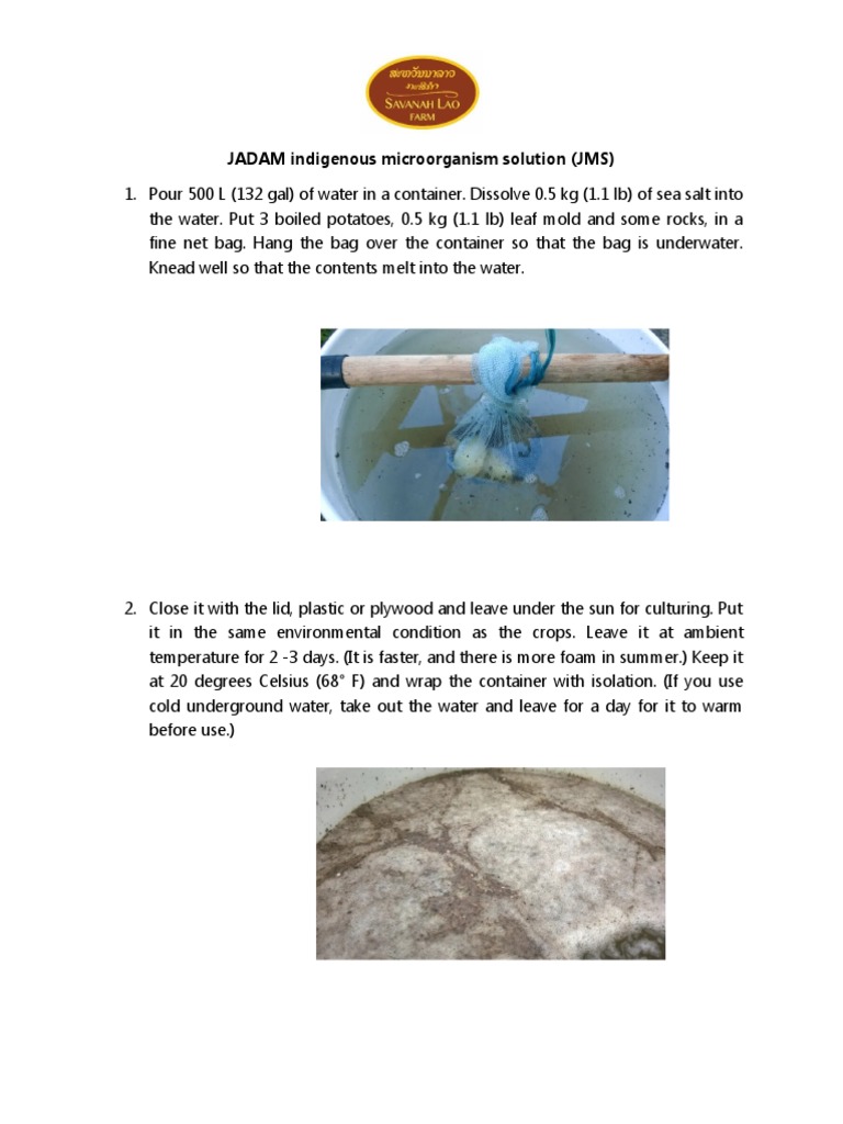 JADAM JMS and JHS Work Processes | PDF | Water | Distillation