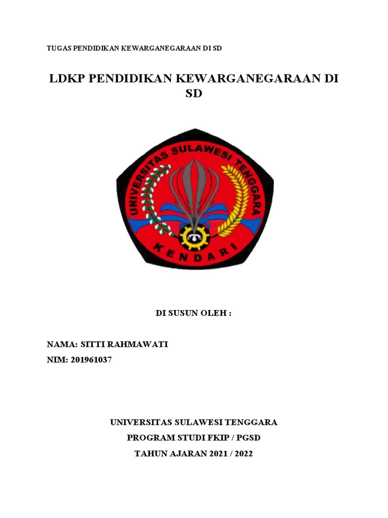 LKPD PKN Di SD Sitti Rahmawati 201961037 | PDF