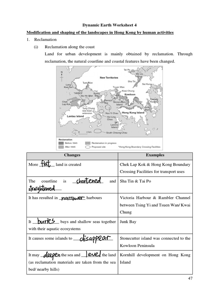 Dynamic Earth Worksheet 4 | PDF