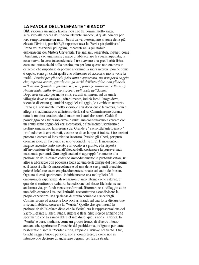 La Favola Dell'elefante Bianco | PDF La Favola Dell'elefante Bianco | PDF