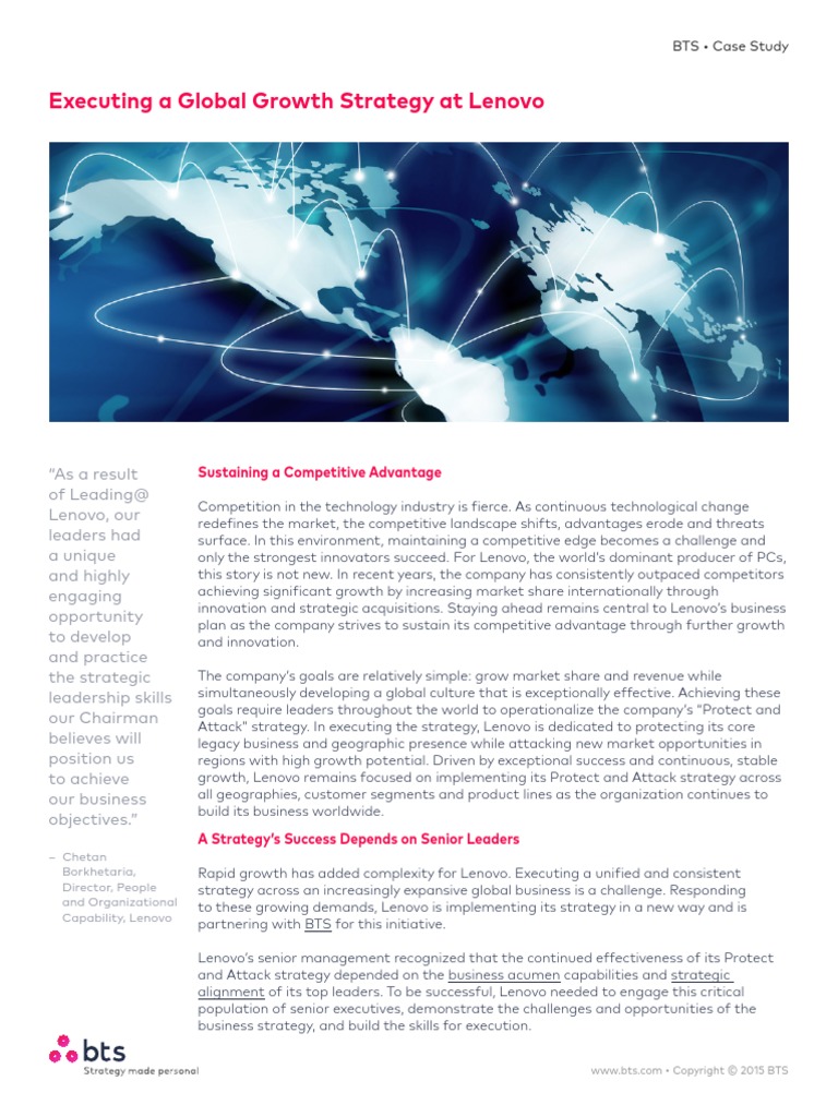 BTS Strategy Execution Lenovo Case Study - 1 | PDF | Lenovo | Simulation