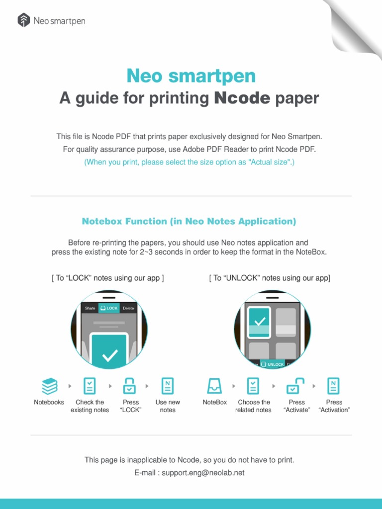 Neosmartpen Ncode PDF A4 Check List en | PDF