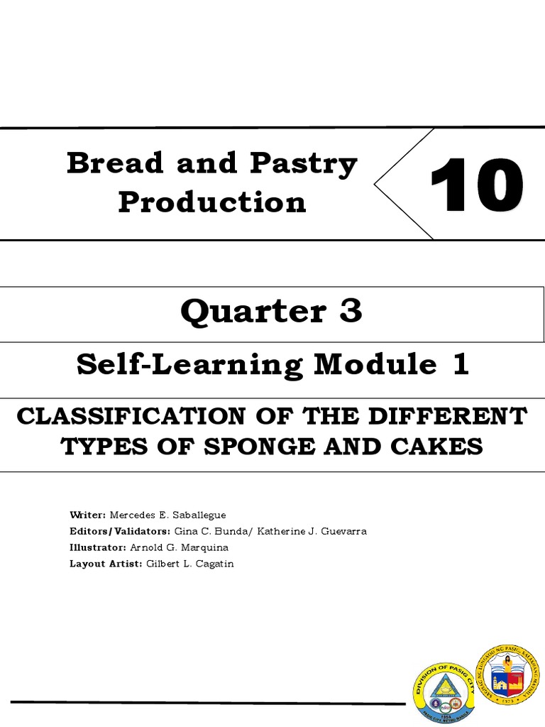 Bread and Pastry Production: Quarter 3 | PDF | Cakes | Desserts