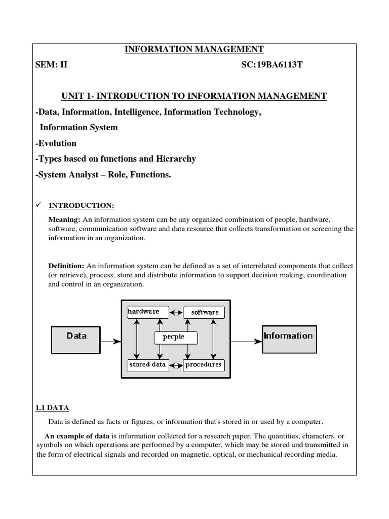Im Unit 1 | PDF | Information | Records Management