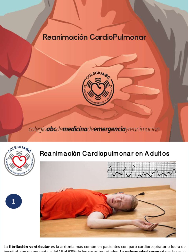 RCP Guias Colegio Abc | PDF | Reanimación cardiopulmonar | Paro cardíaco