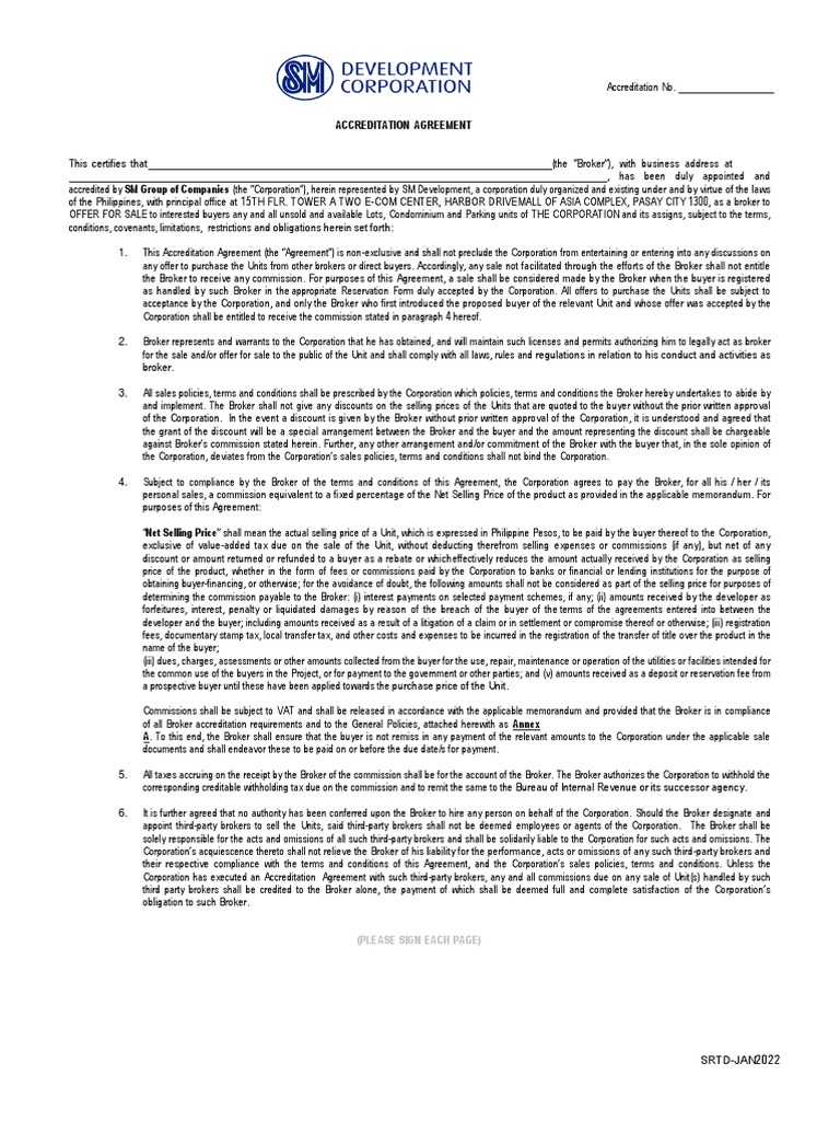 LBN Accreditation Contract 2022 | PDF | Taxes | Sales