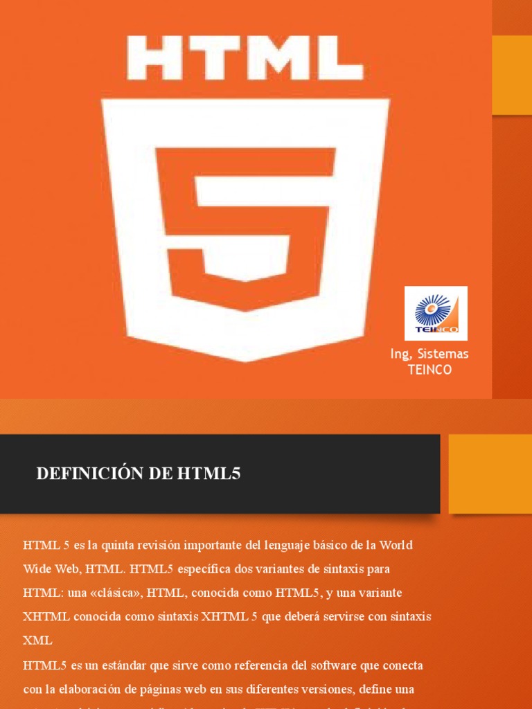 Introducción a HTML5 y sus Novedades | PDF | HTML | HTML5