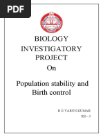 Biology Investigatory Project Class 12 PDF | PDF | Biology | Health Care