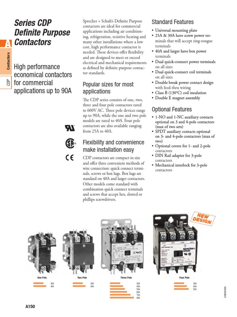 Sprecher Schuh Contactor Catalog | PDF | Mains Electricity | Switch