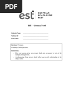 EST 2 Math Test | PDF