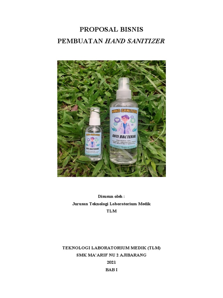 Proposal Bisnis Hand Sanitizer SMK | PDF | Bisnis