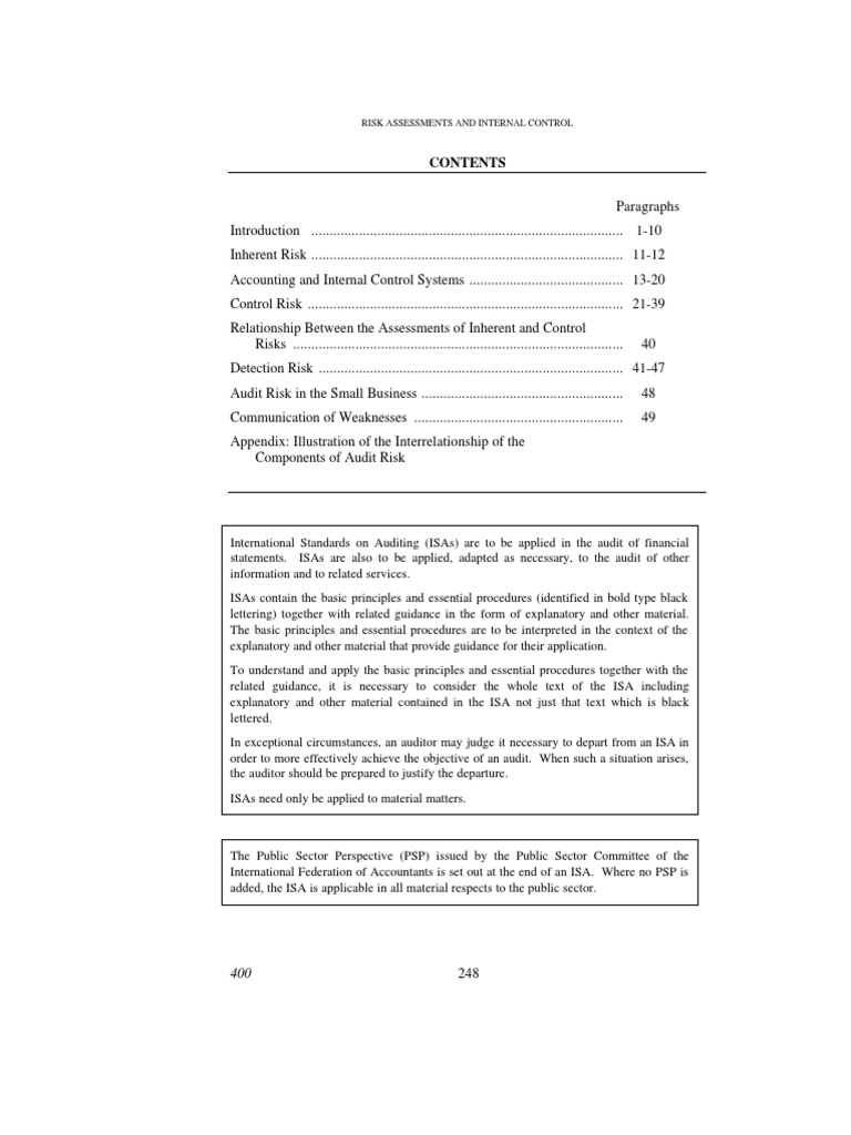 (Retirada) ISA - 400 - Risk - Assessments - and - Internal - Control ...