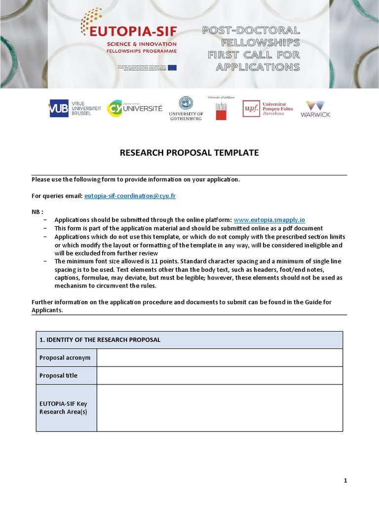 Research Proposal Template: Eutopia-Sif-Coordination@cyu - FR WWW ...