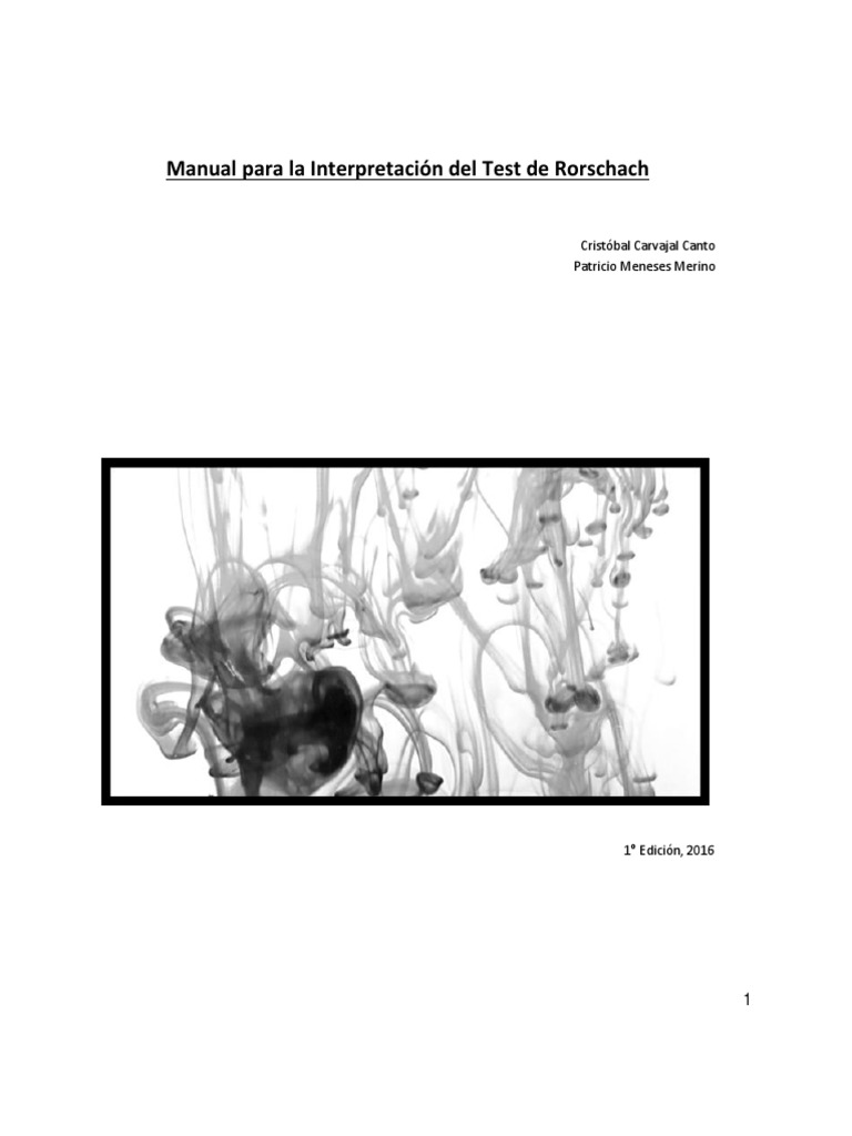 Manual para la Interpretación del Test de Rorschach: Una guía ...