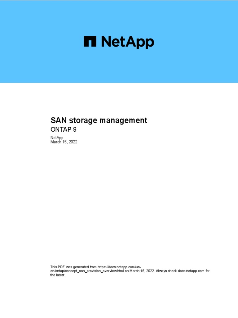 SAN Storage Management | PDF | Computer Engineering | Computer Data