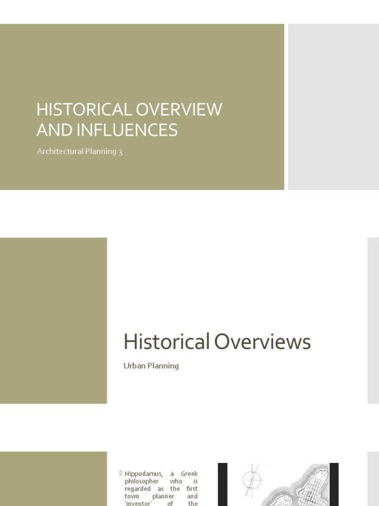 Historical Overview and Influences | PDF | Urban Design | Urban Planning