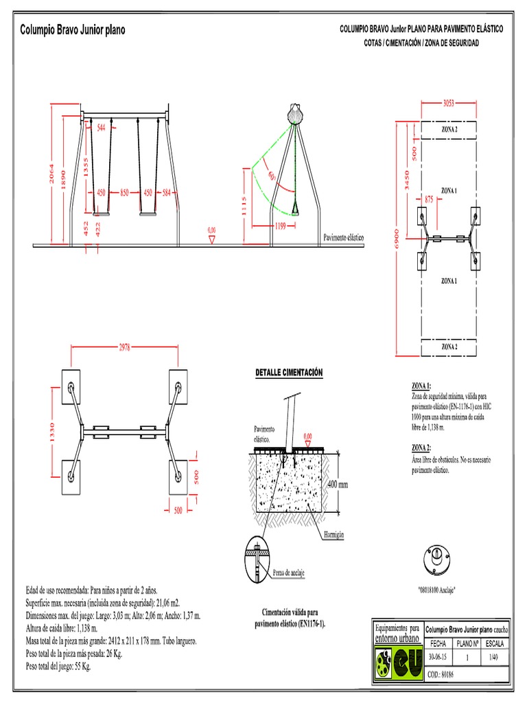 Columpio Bravo Junior Plano Ficha Tecnica | PDF