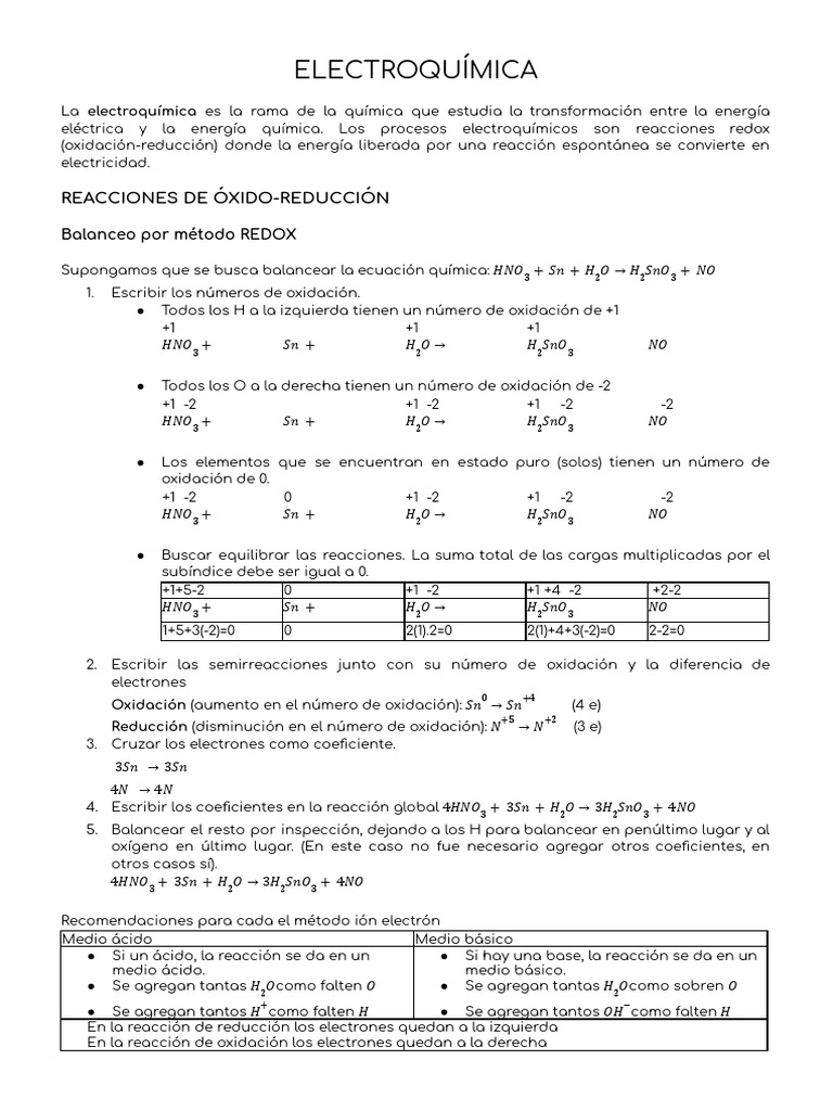 ELECTROQUÍMICA | PDF | Redox | Electrodo