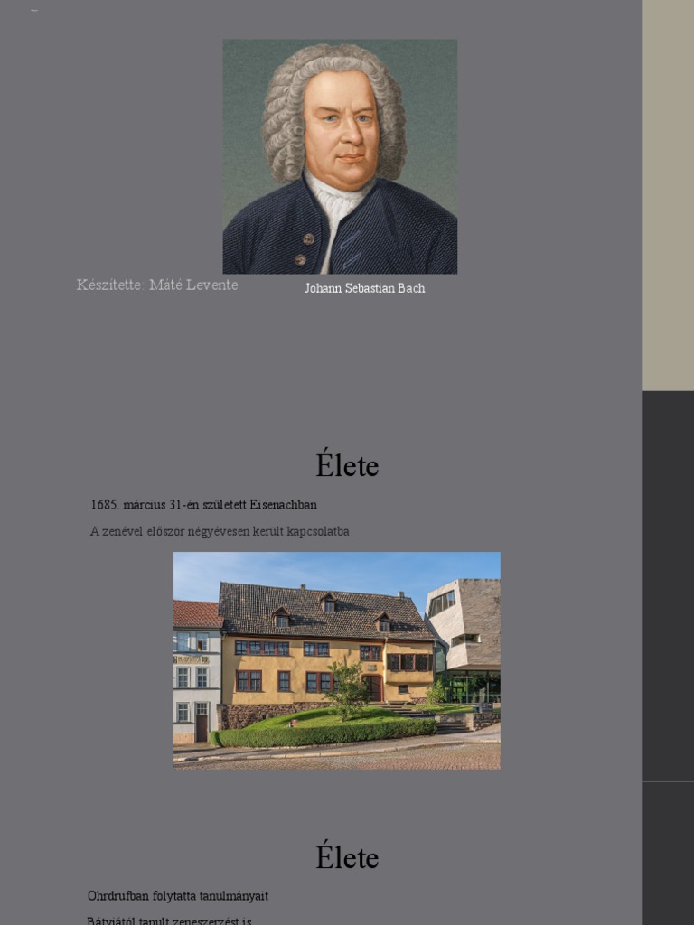 Készítette: Máté Levente: Johann Sebastian Bach | PDF