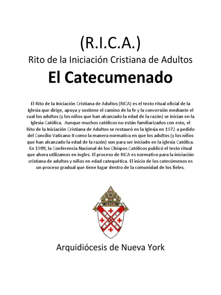RCIA Handbook Spanish 1 | PDF | Confirmación | Bautismo