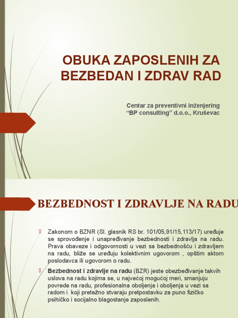 Prezentacija BZR Ana | PDF