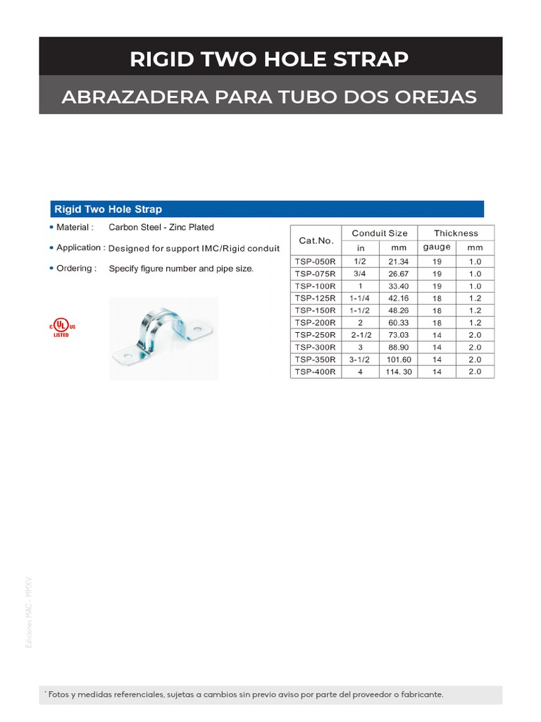 Abrazadera Tubo Dos Orejas | PDF