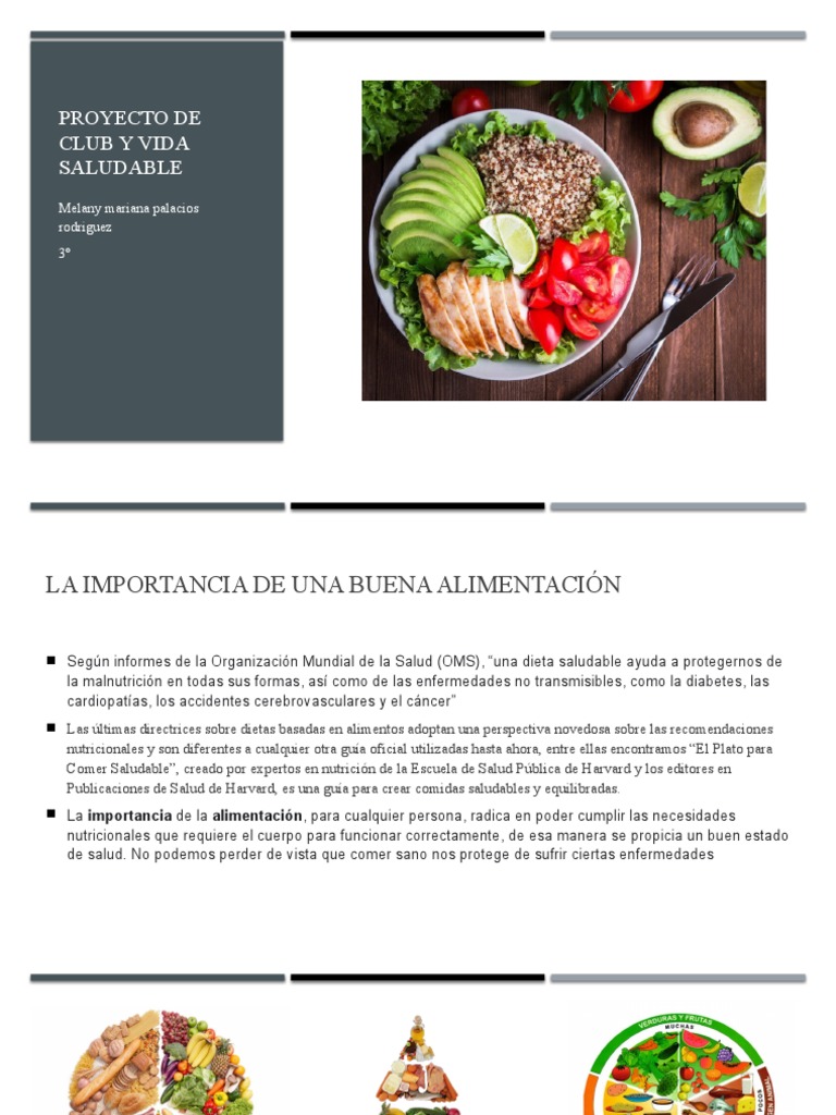 Proyecto de Club y Vida Saludable | PDF | Limonada | Dieta