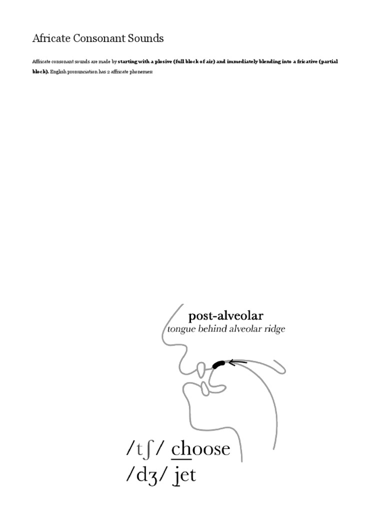 Understanding Affricate Sounds in English | PDF | Language Arts ...